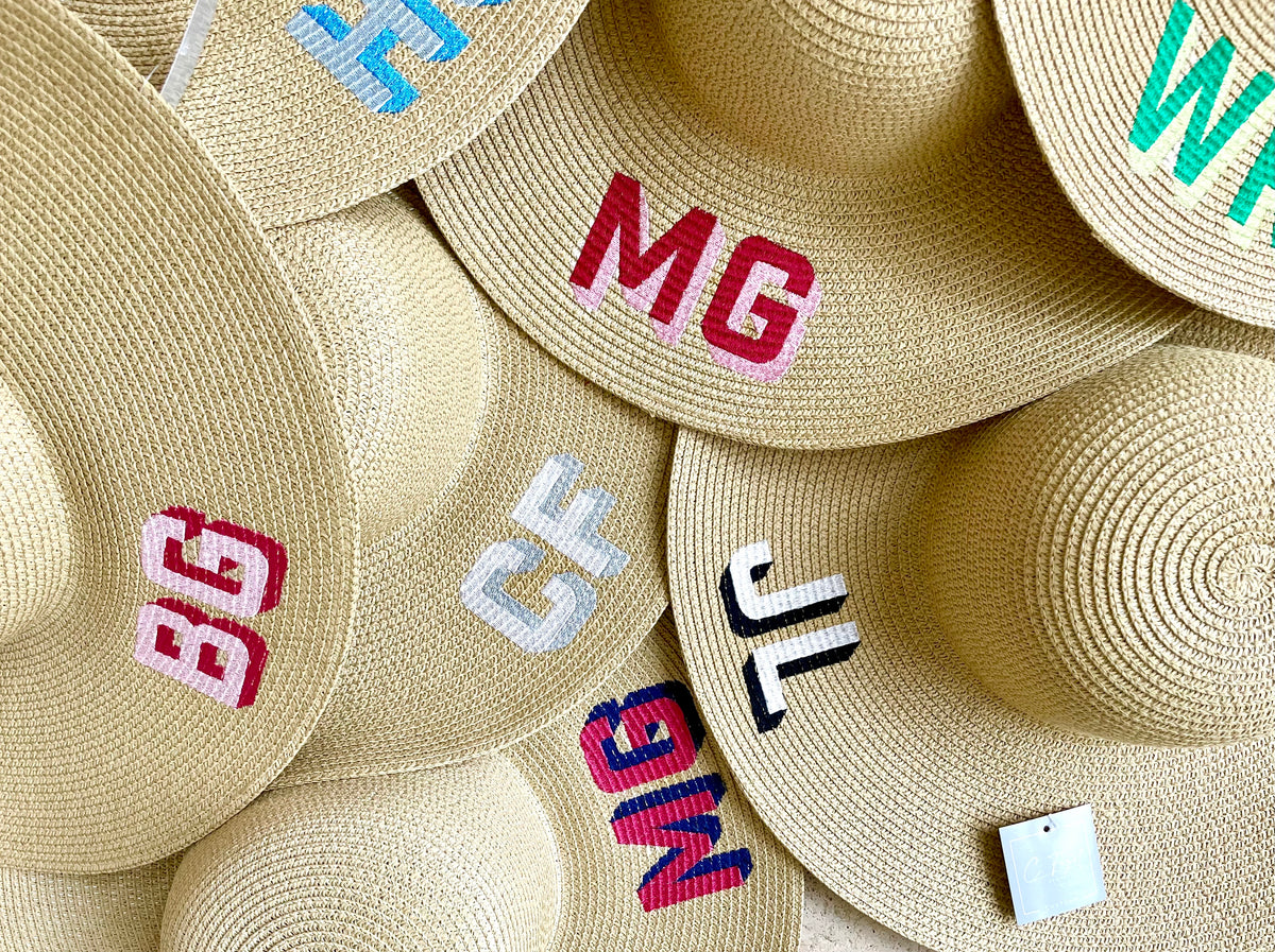 Personalized Monogram Beach Hat – C. Fazel Designs